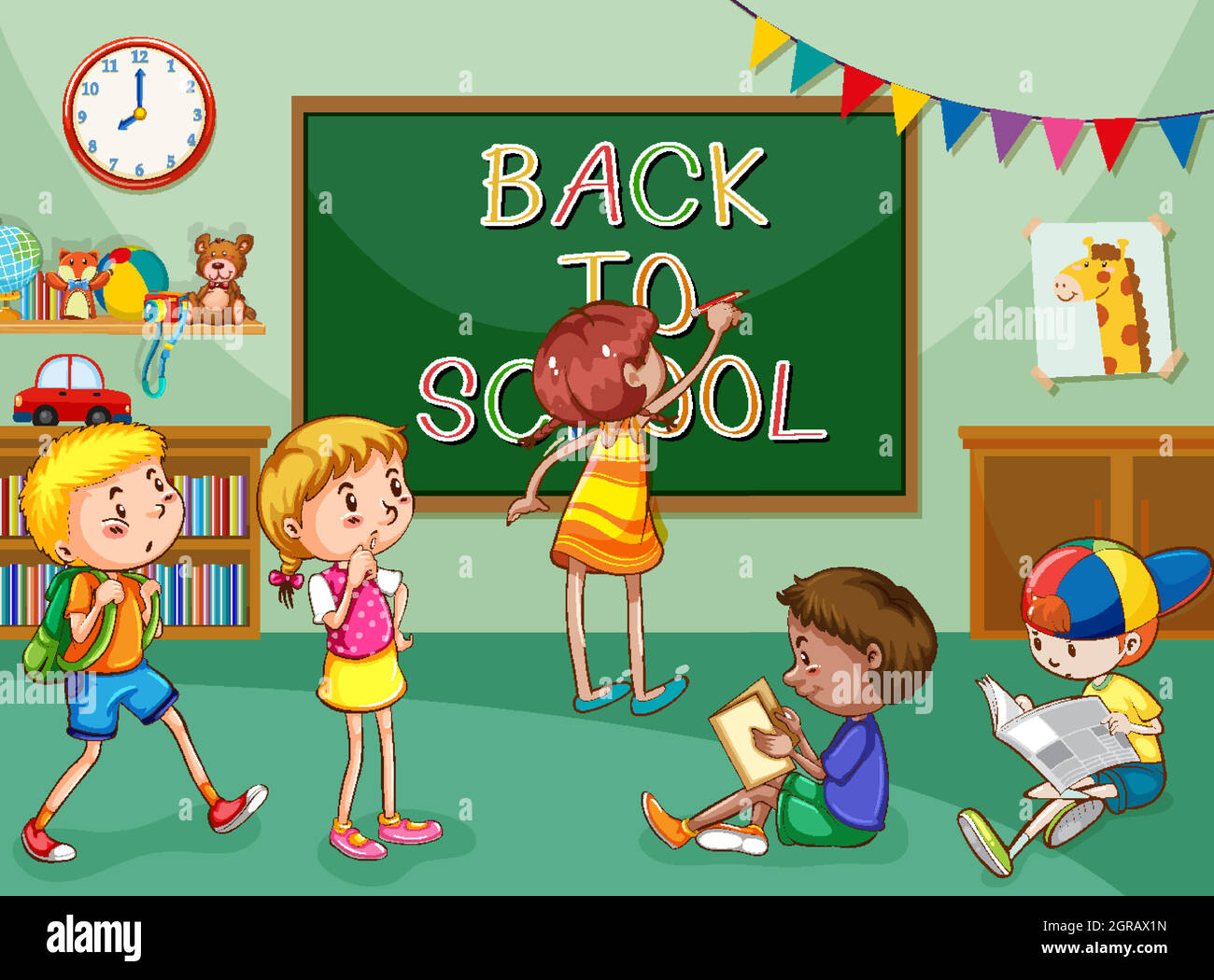 Kyddshaw Classroom Scene Clipart