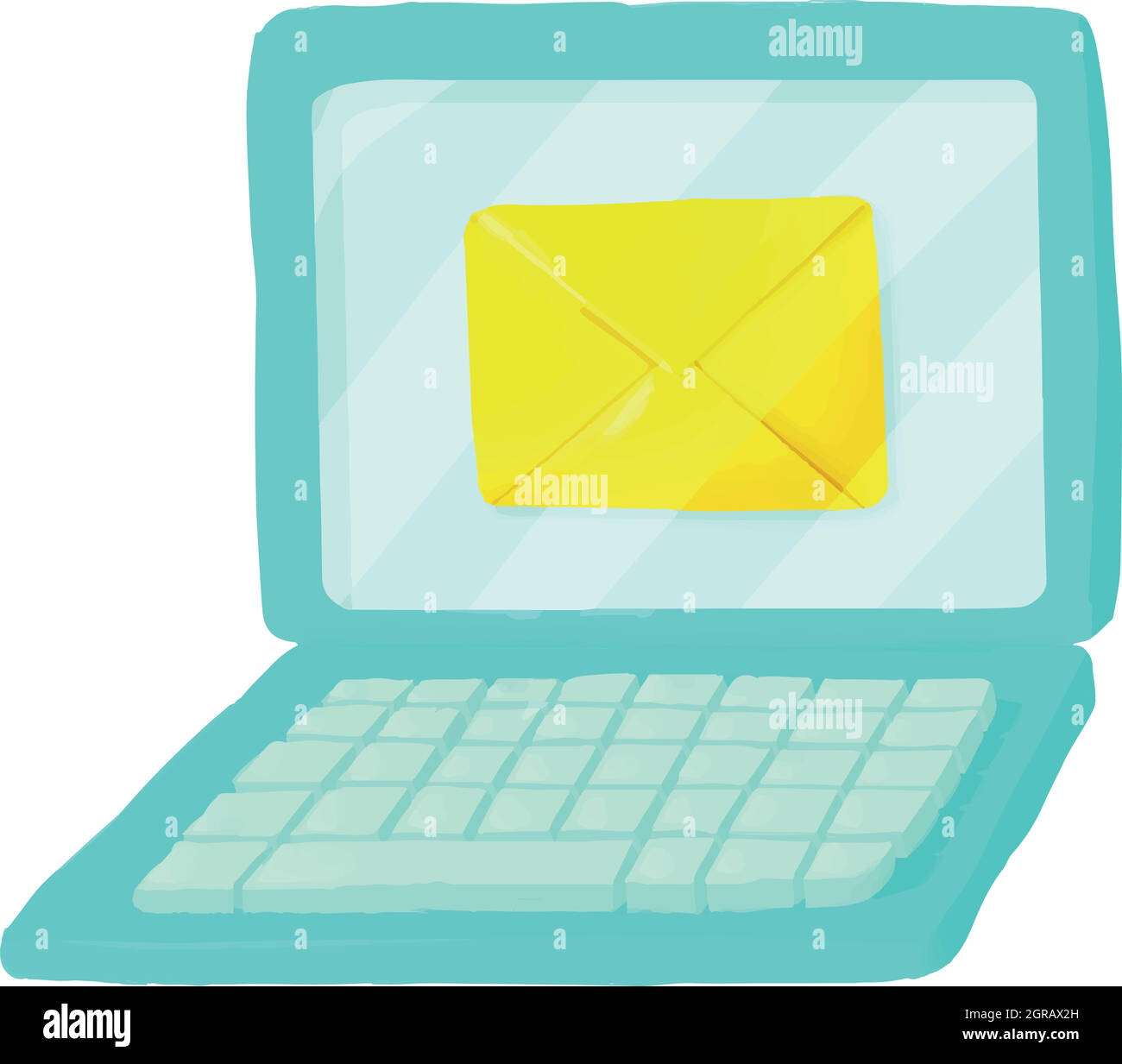 Laptop receiving Stock Vector Images - Alamy