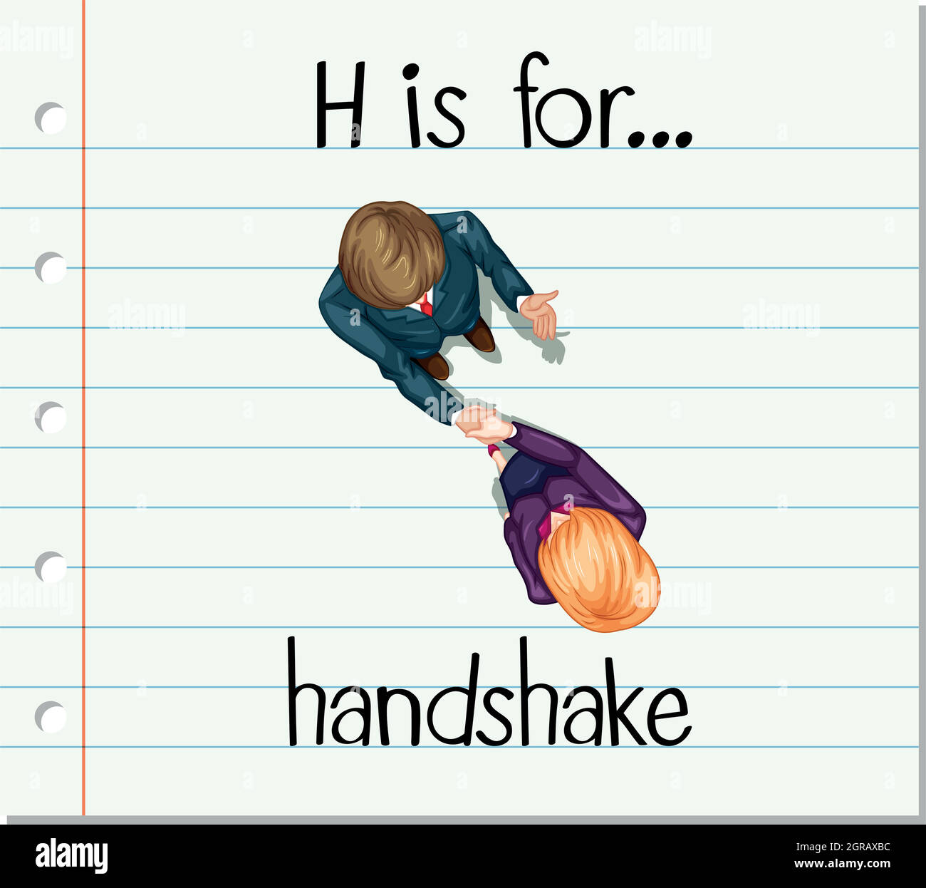 Flashcard letter H is for handshake Stock Vector Image & Art - Alamy