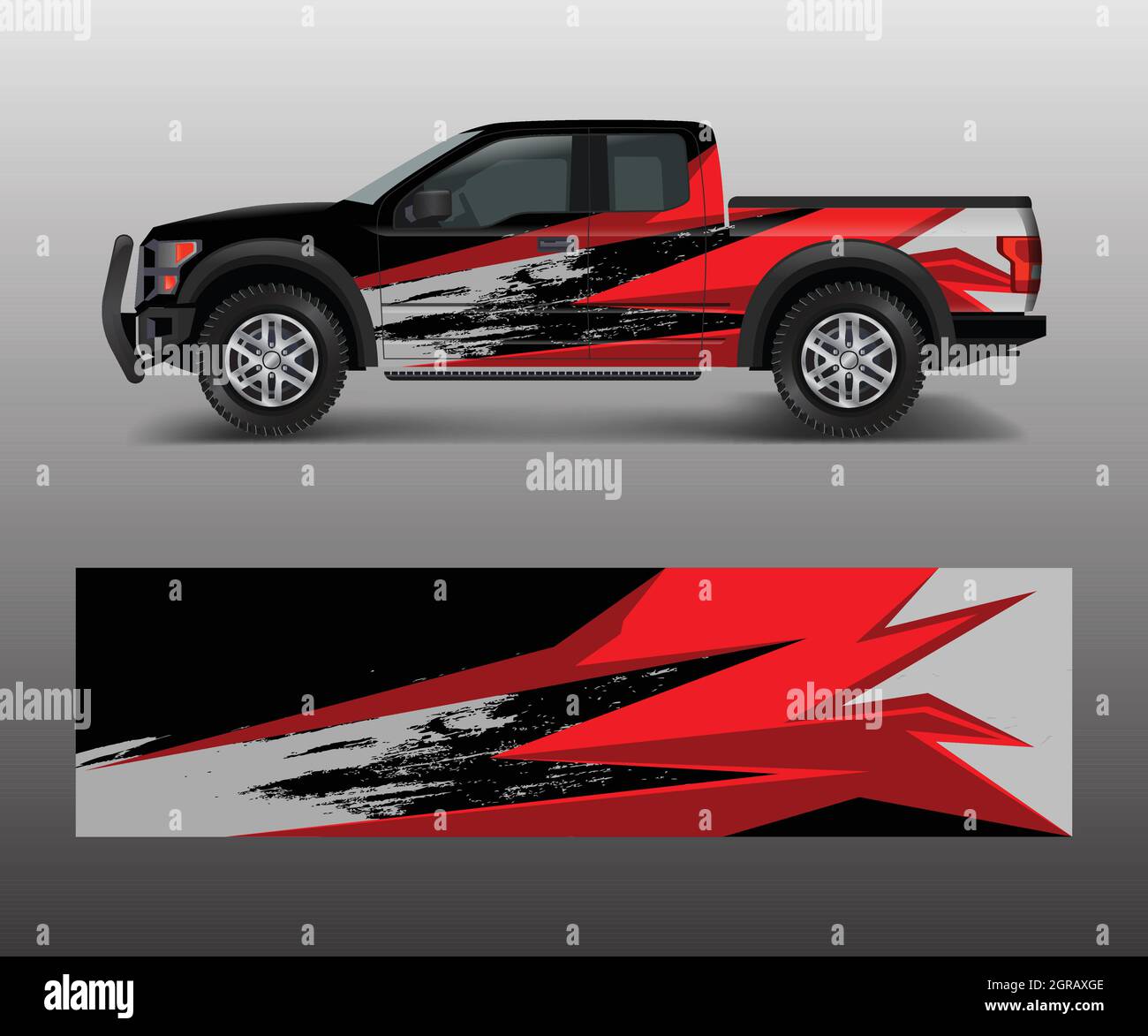 wrap graphic design vector for off road truck. Abstract sporty and ...