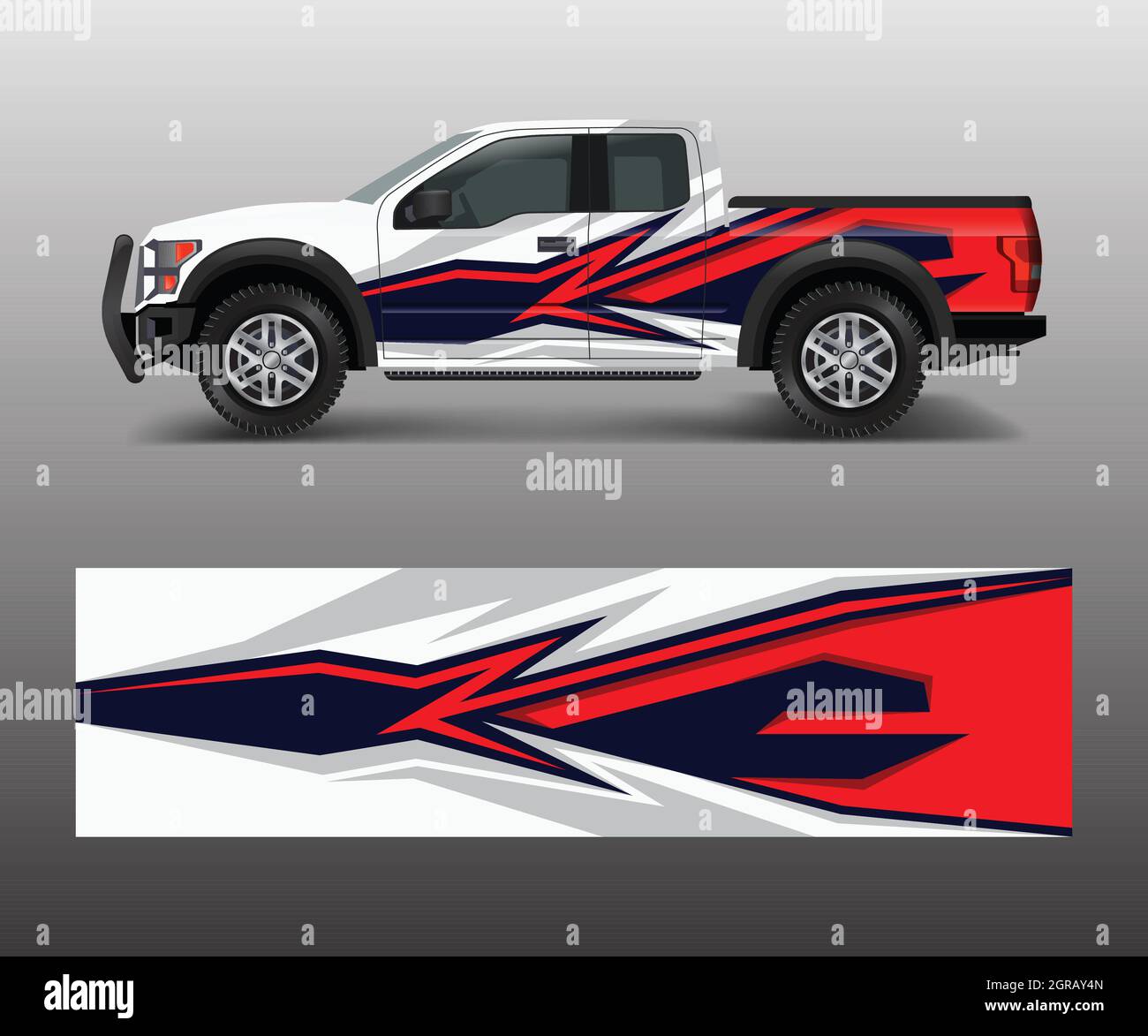 pickup truck graphic vector. abstract shape with grunge design for ...