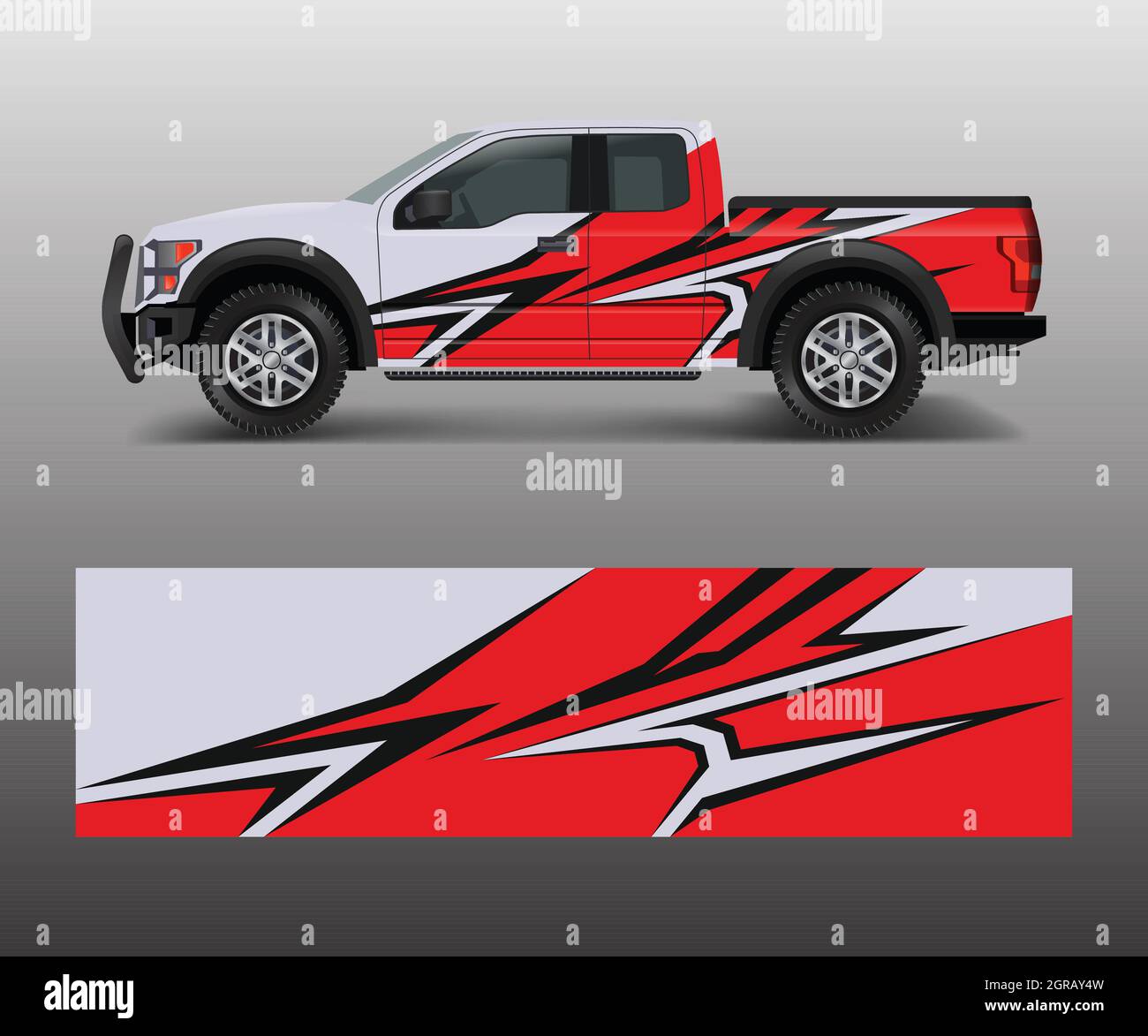wrap graphic design vector for off road truck. Abstract sporty and ...