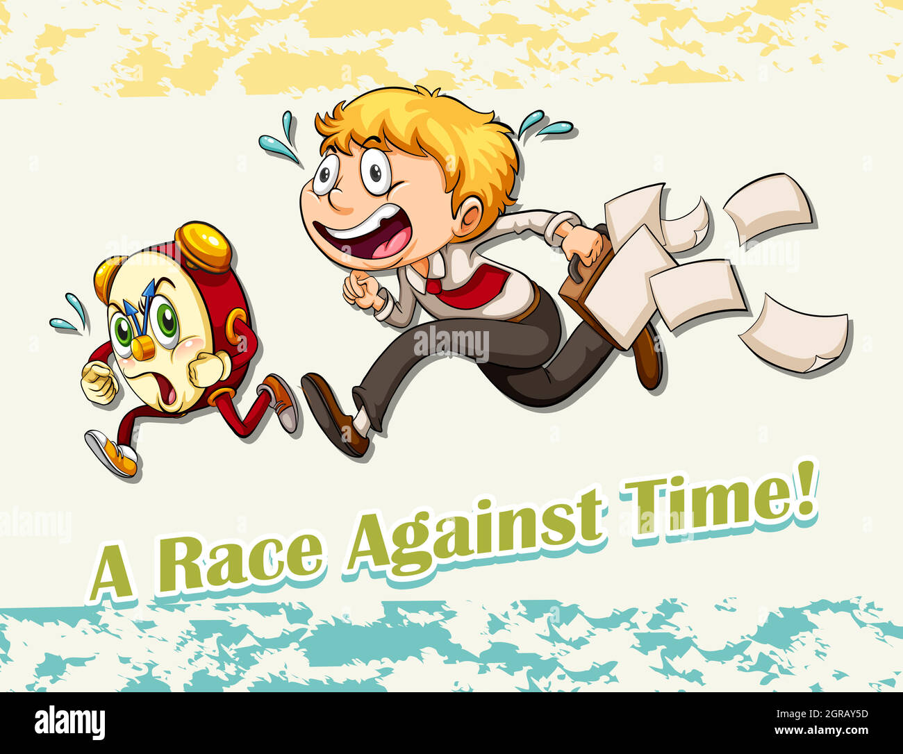 Idiom race against time Stock Vector Image & Art - Alamy