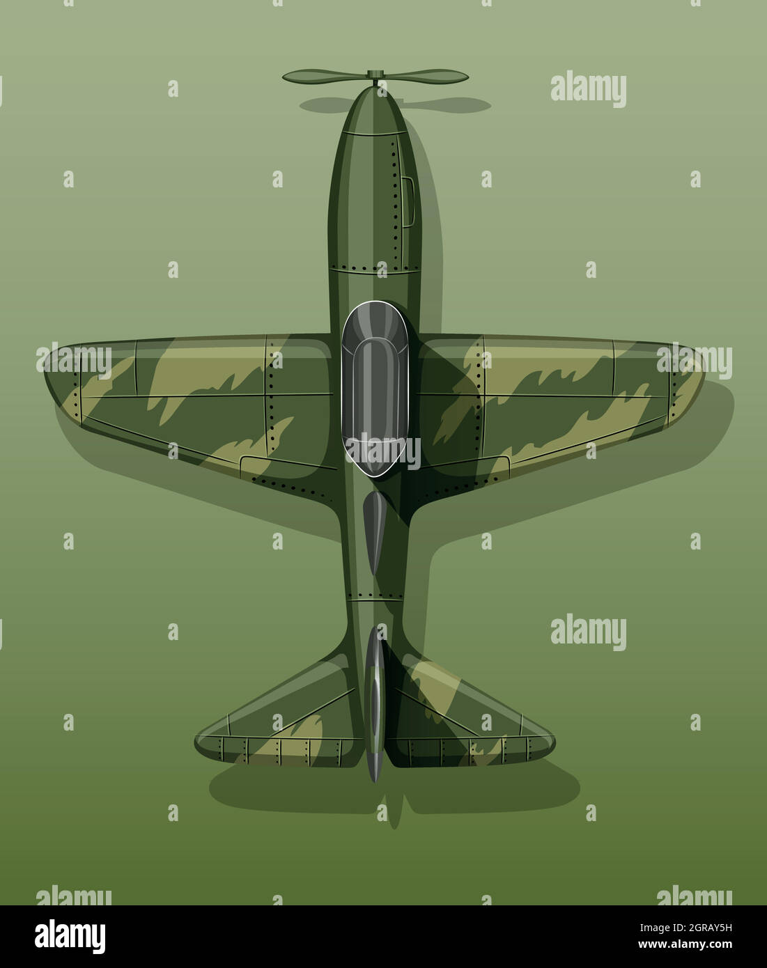 Army plane on green Stock Vector Image & Art - Alamy