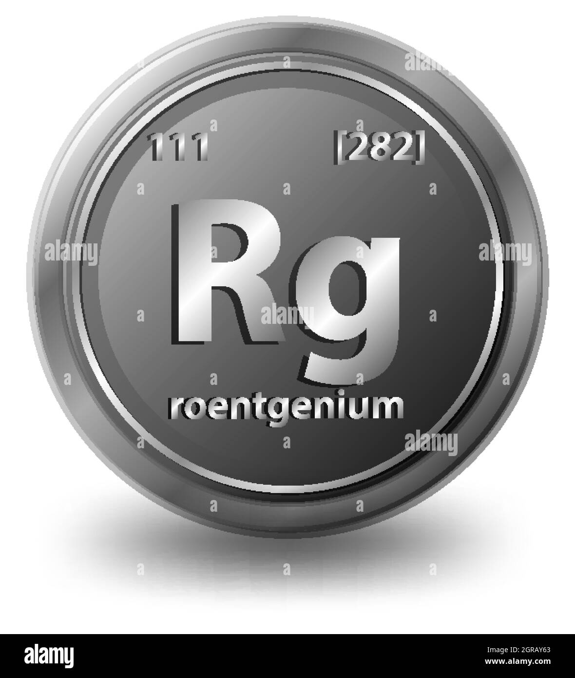 Roentgenium chemical element. Chemical symbol with atomic number and ...