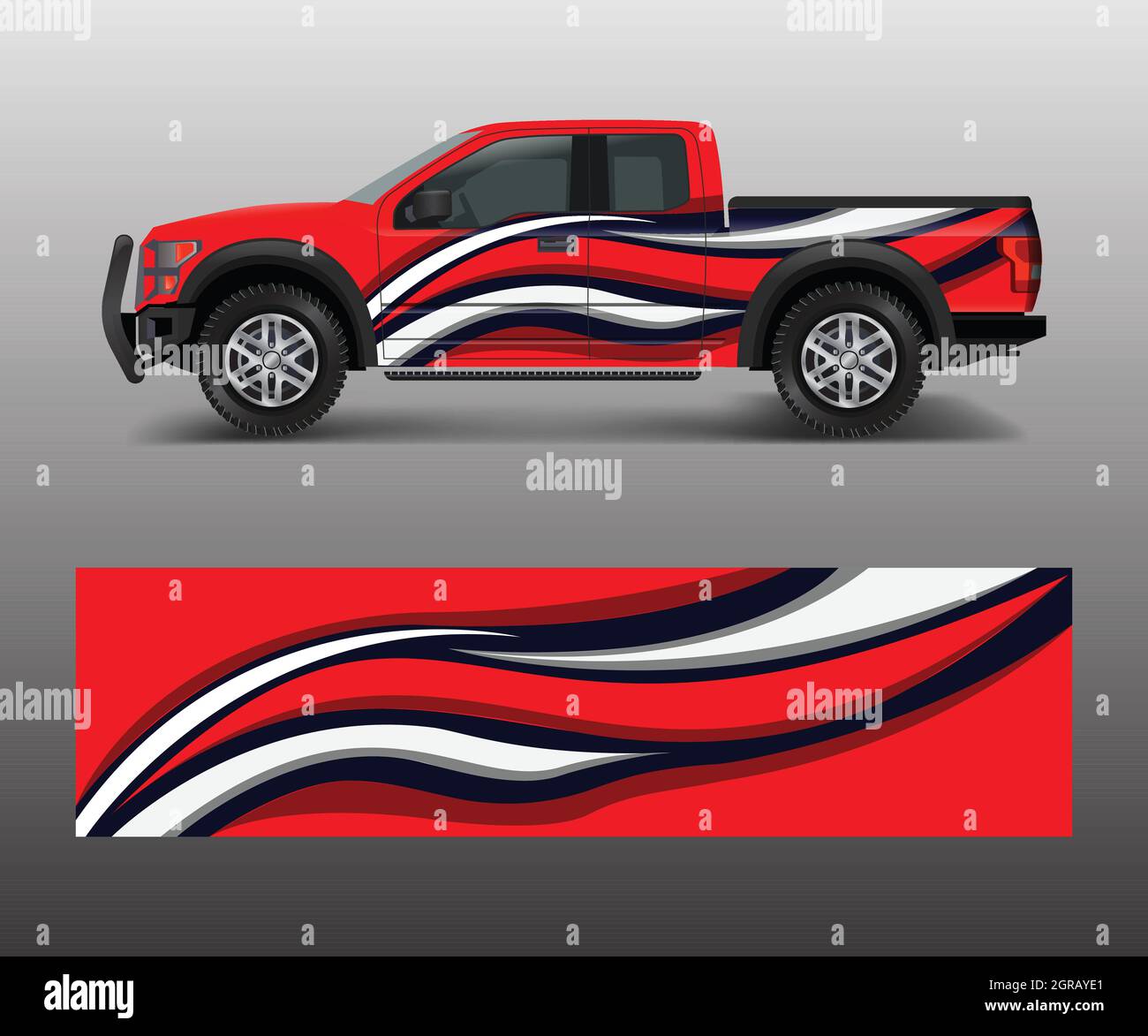 pickup truck graphic vector. abstract shape with grunge design for ...