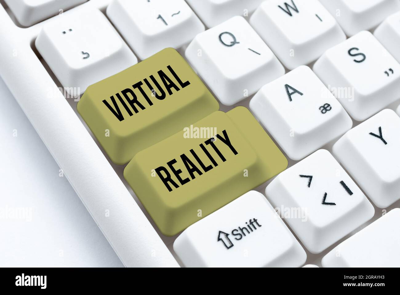 Conceptual caption Virtual Reality. Concept meaning an artificial ...