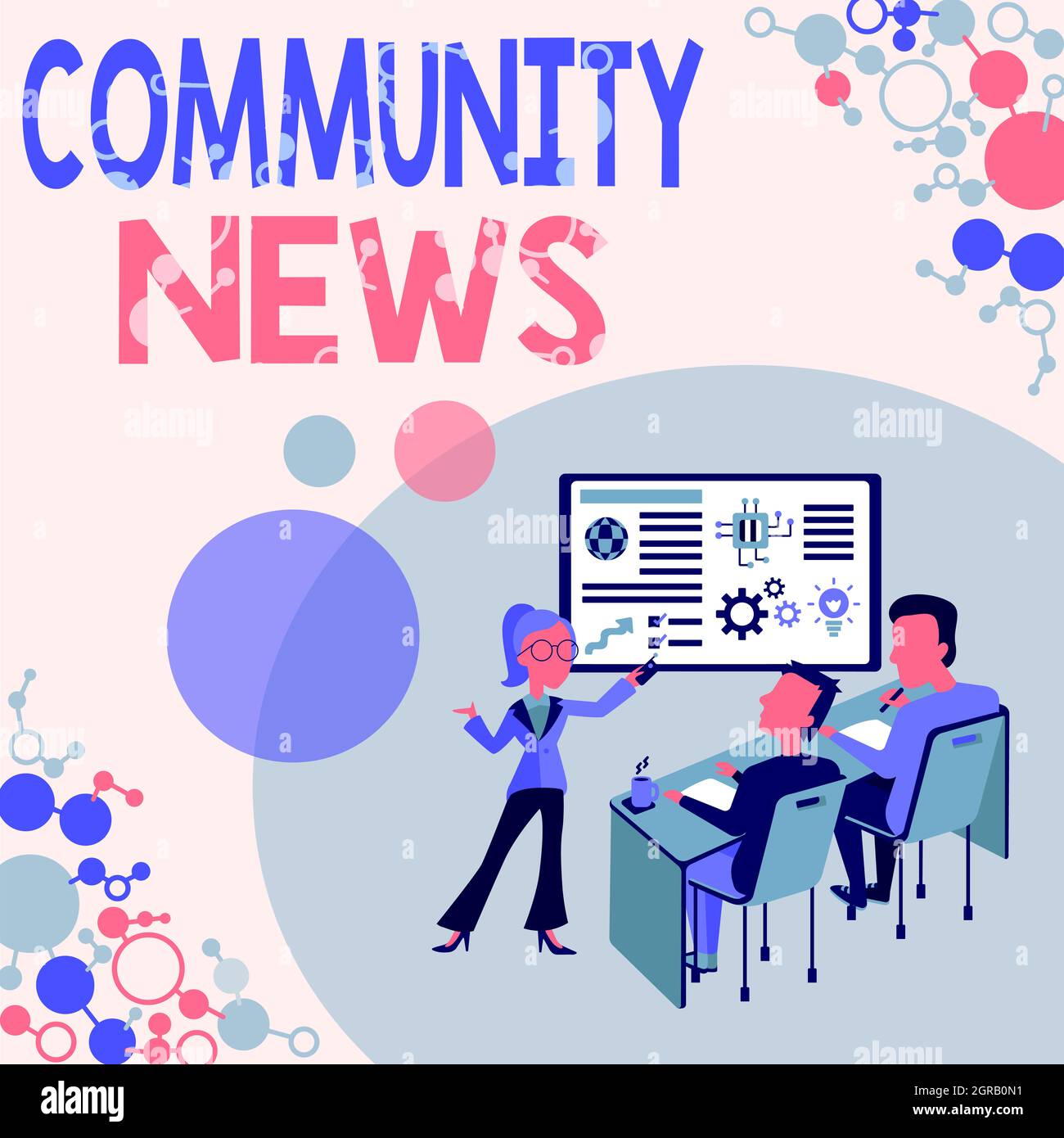 Writing displaying text Community News. Concept meaning news coverage ...