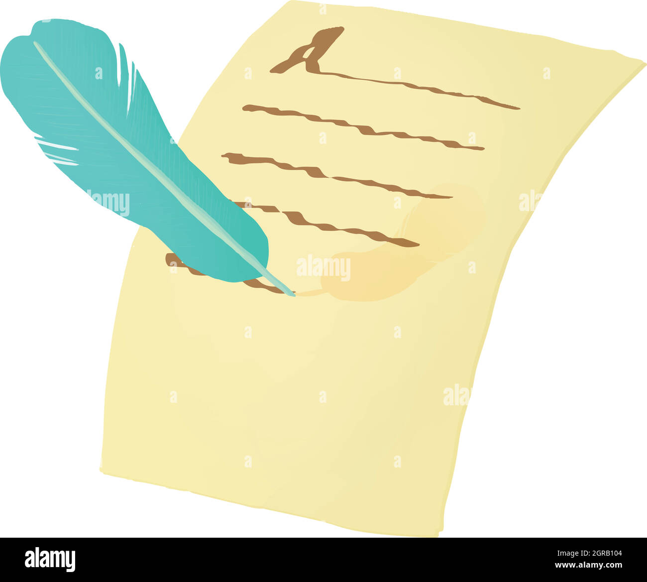 Pen and paper letter icon, cartoon style Stock Vector Image & Art - Alamy
