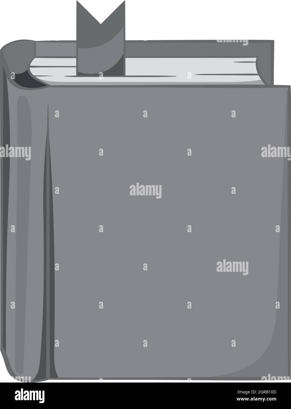 Thick book with bookmark icon, monochrome style Stock Vector Image ...