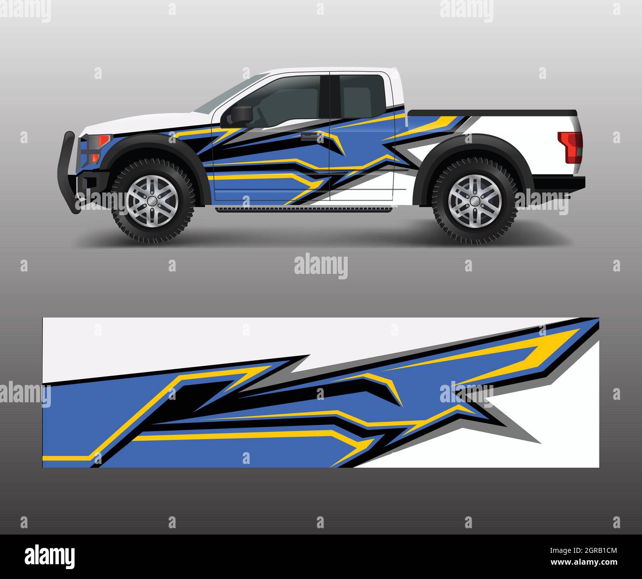 wrap graphic design vector for off road truck. Abstract sporty and ...