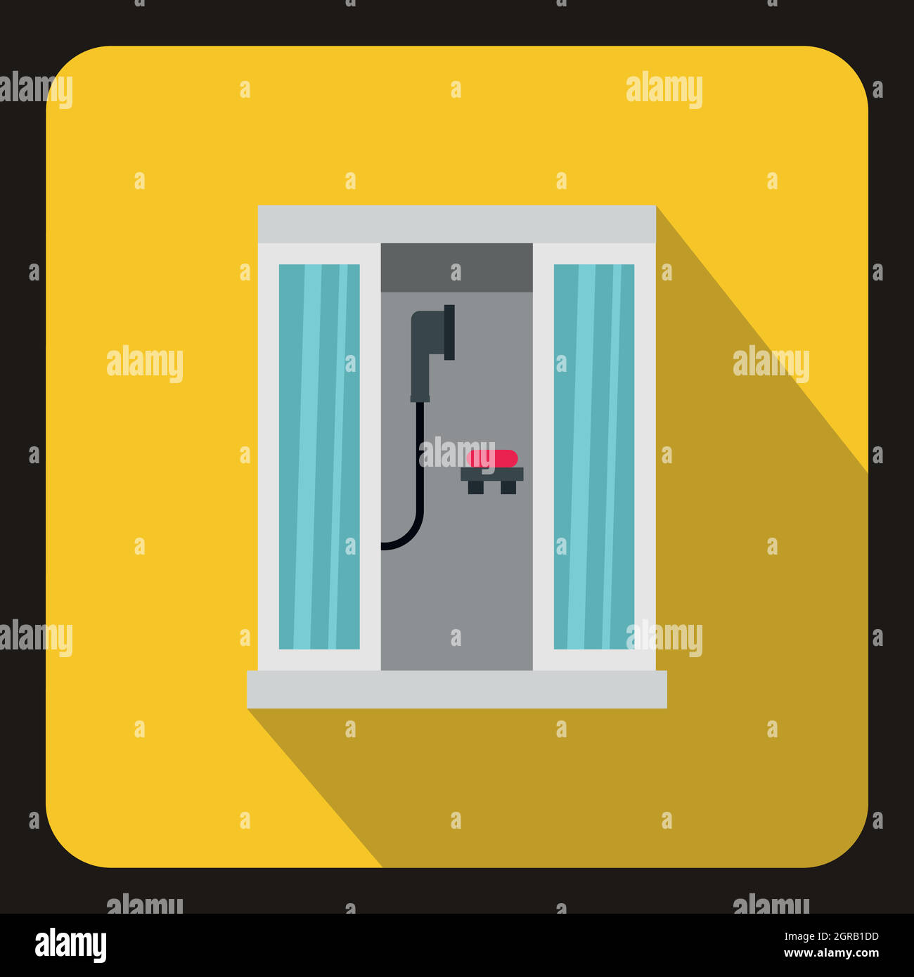 Shower cabin icon, flat style Stock Vector Image & Art - Alamy