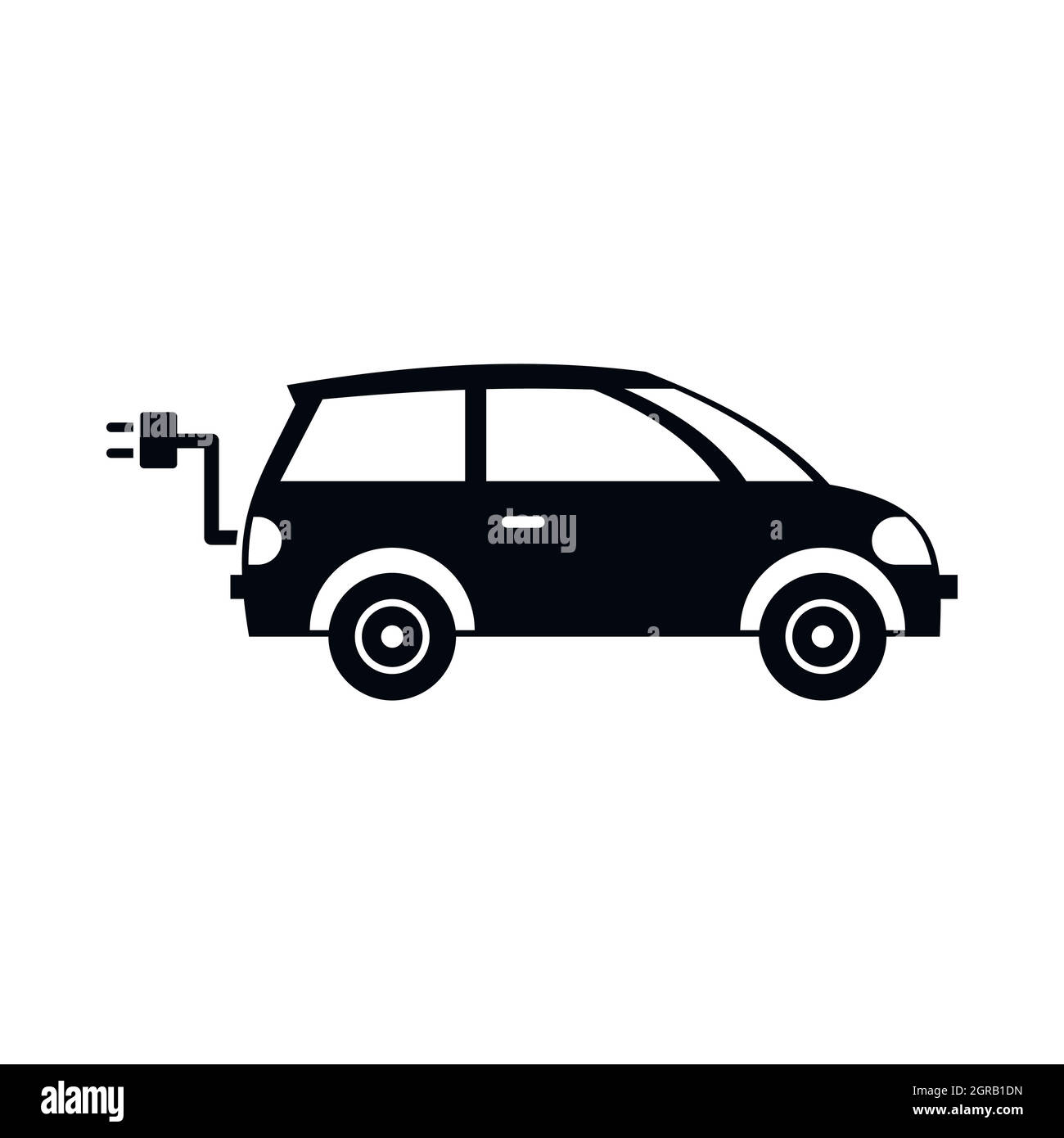 Ecology electric car icon Cut Out Stock Images & Pictures - Alamy