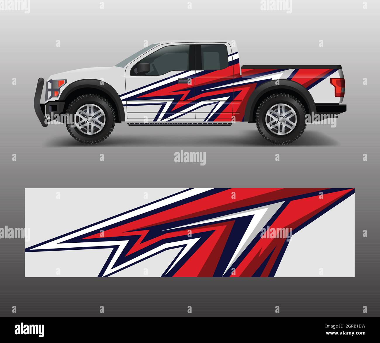 pickup truck graphic vector. abstract shape with grunge design for ...
