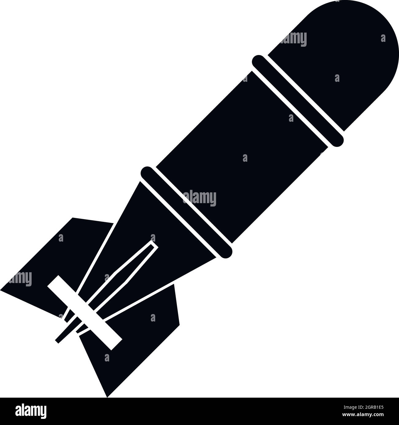 Simple icon military missile Cut Out Stock Images & Pictures - Alamy
