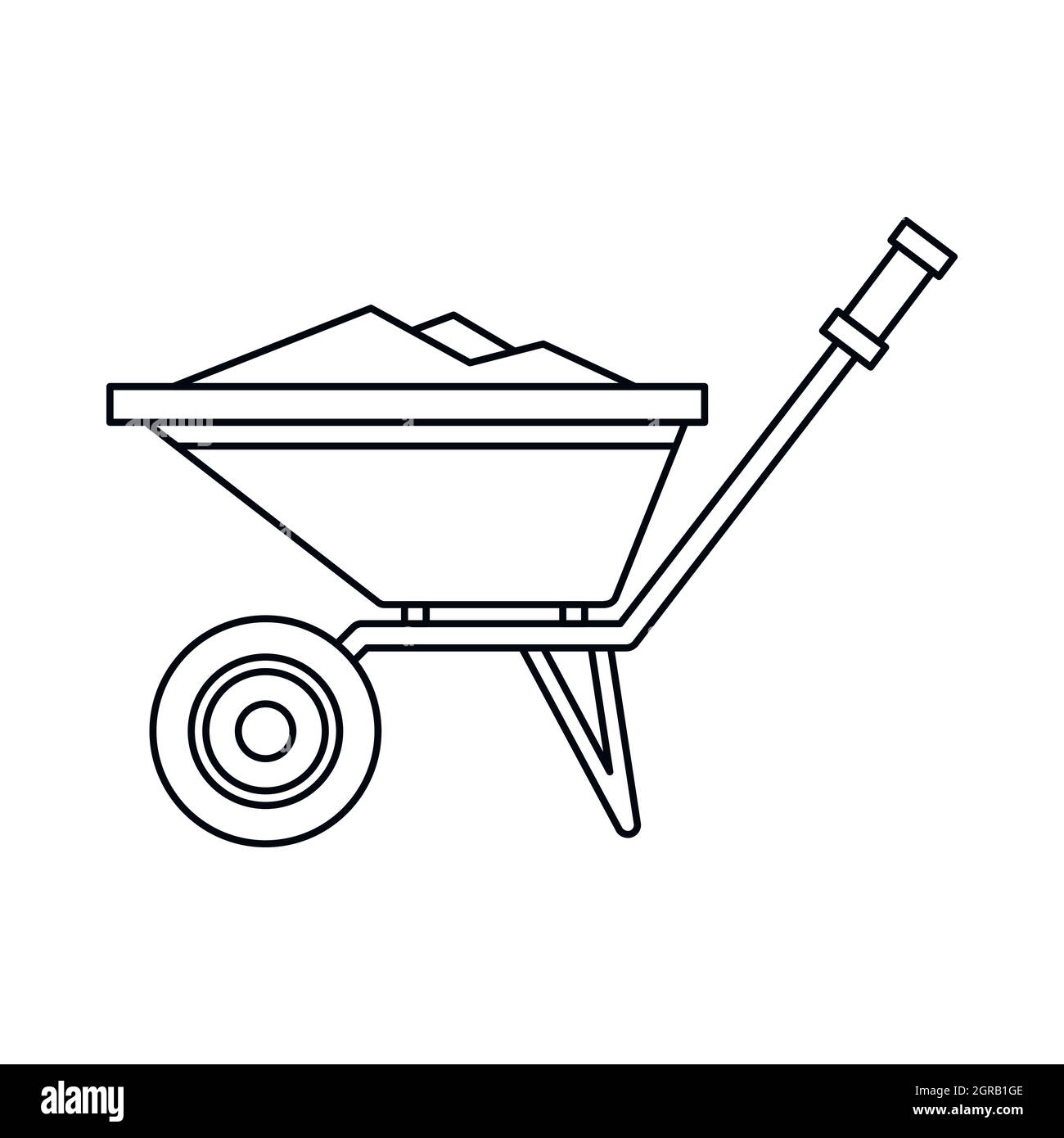 Wheelbarrow wheel outline icon Stock Vector Images - Alamy