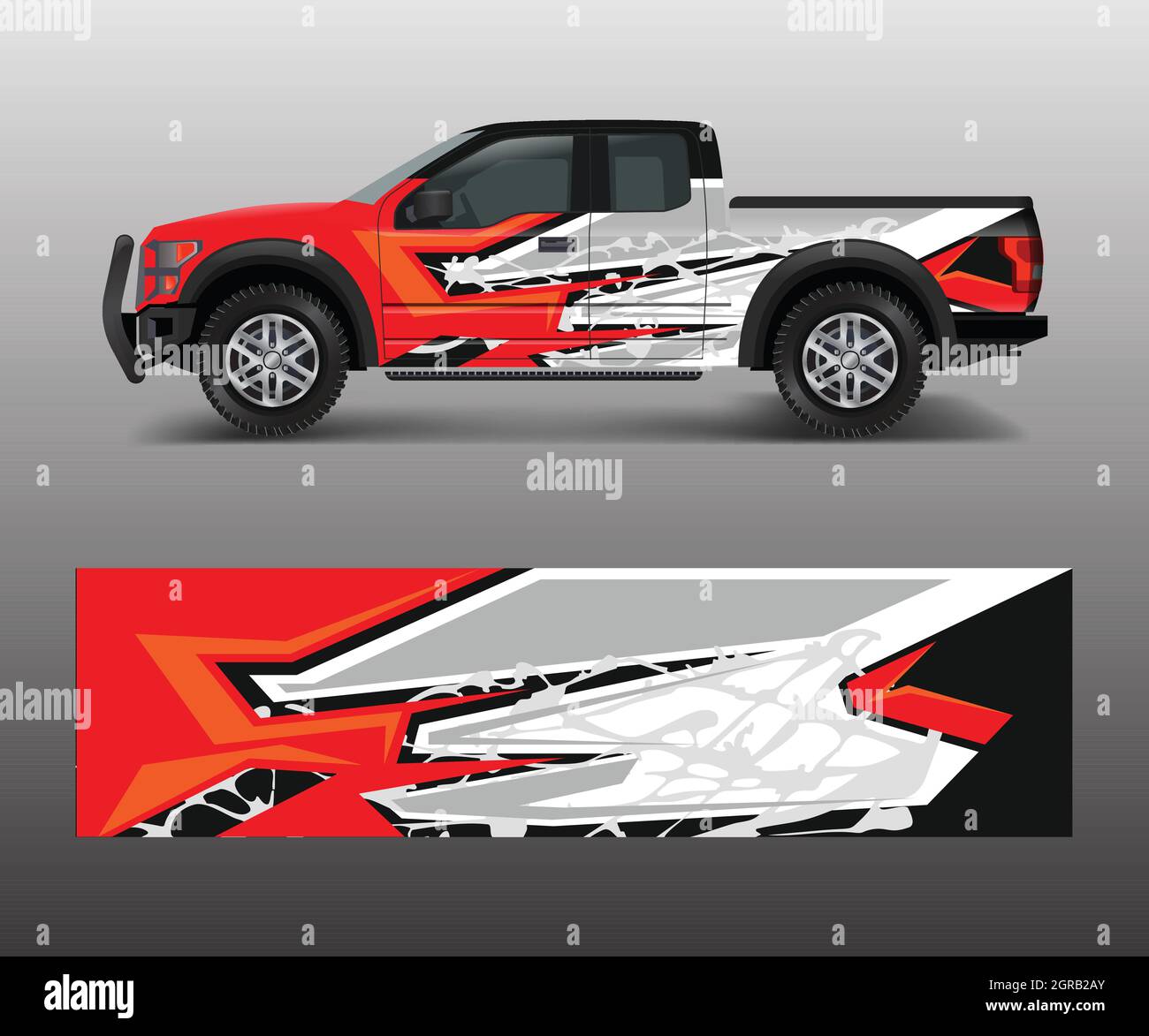 Truck and car graphic background wrap and vinyl sticker design vector ...