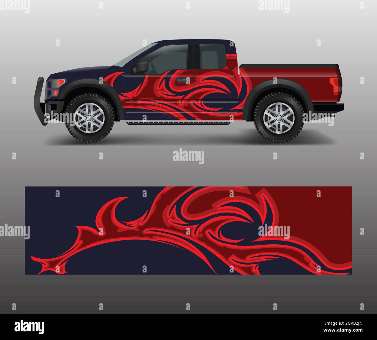 wrap graphic design vector for off road truck. Abstract sporty and ...