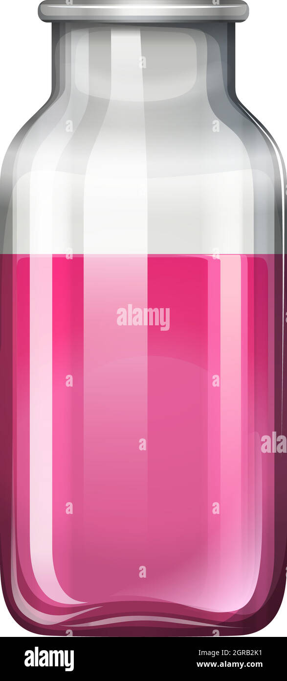 Pink liquid in glass bottle Stock Vector Image & Art - Alamy