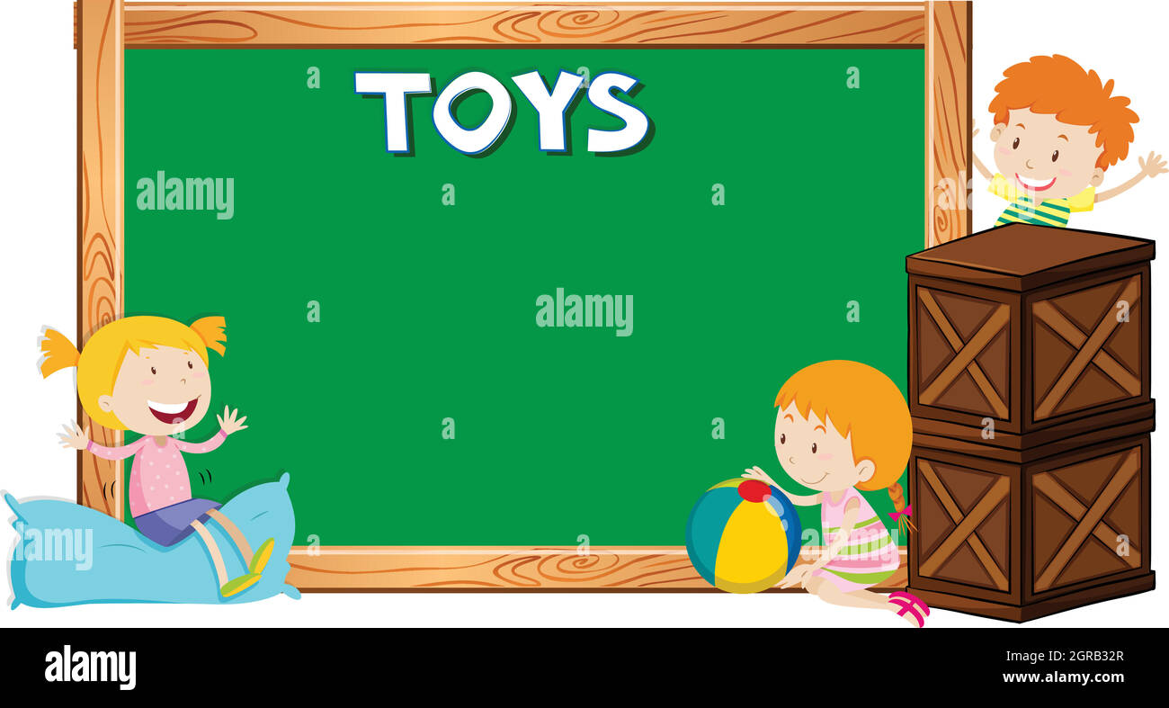 Board template with happy kids Stock Vector Image & Art - Alamy