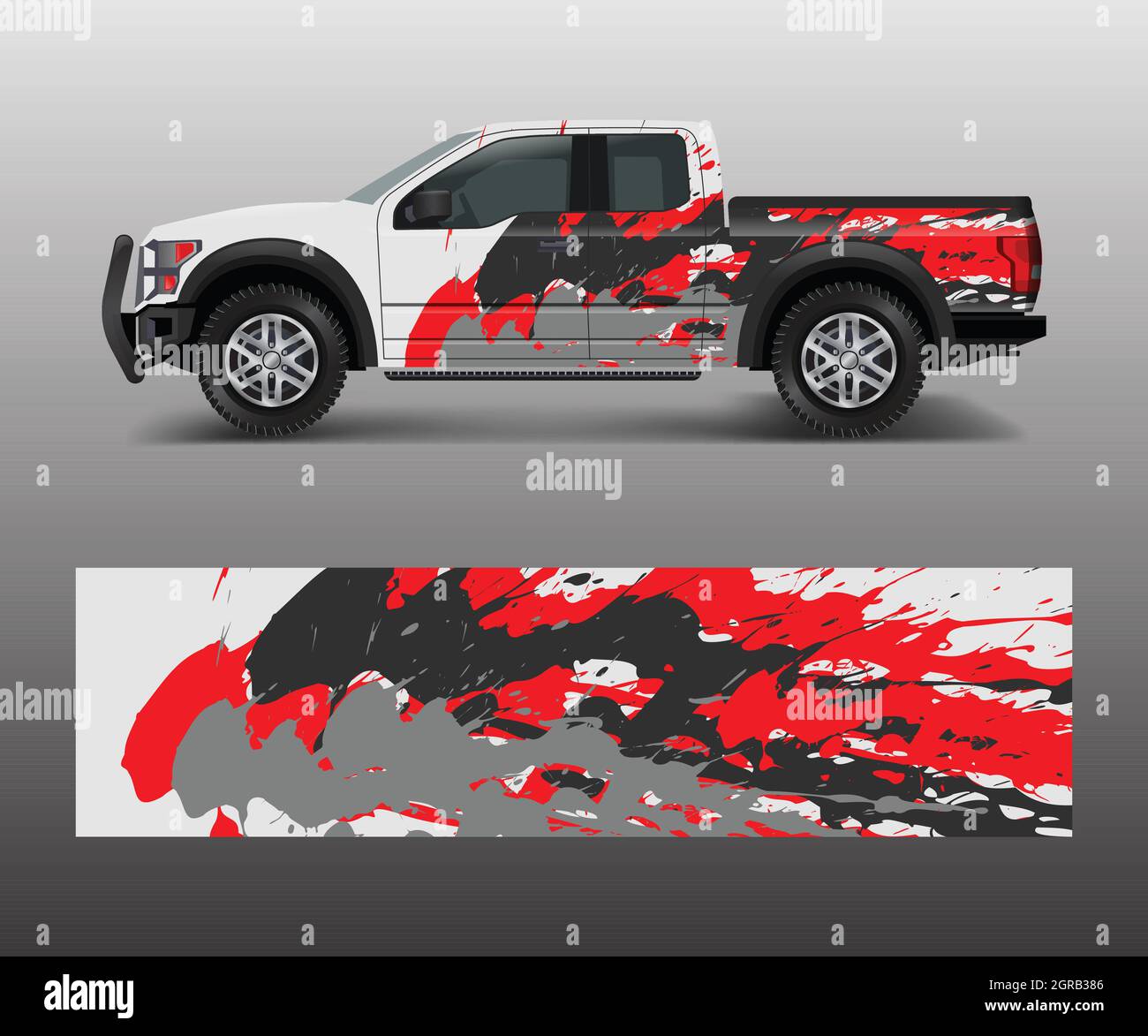 pickup truck graphic vector. abstract shape with grunge design for ...