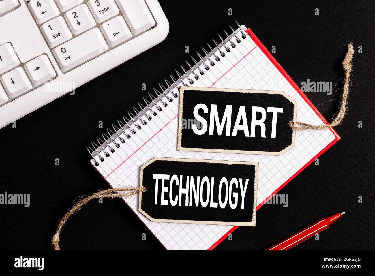 Text caption presenting Smart Technology. Business showcase used to protect and prevent errors ...