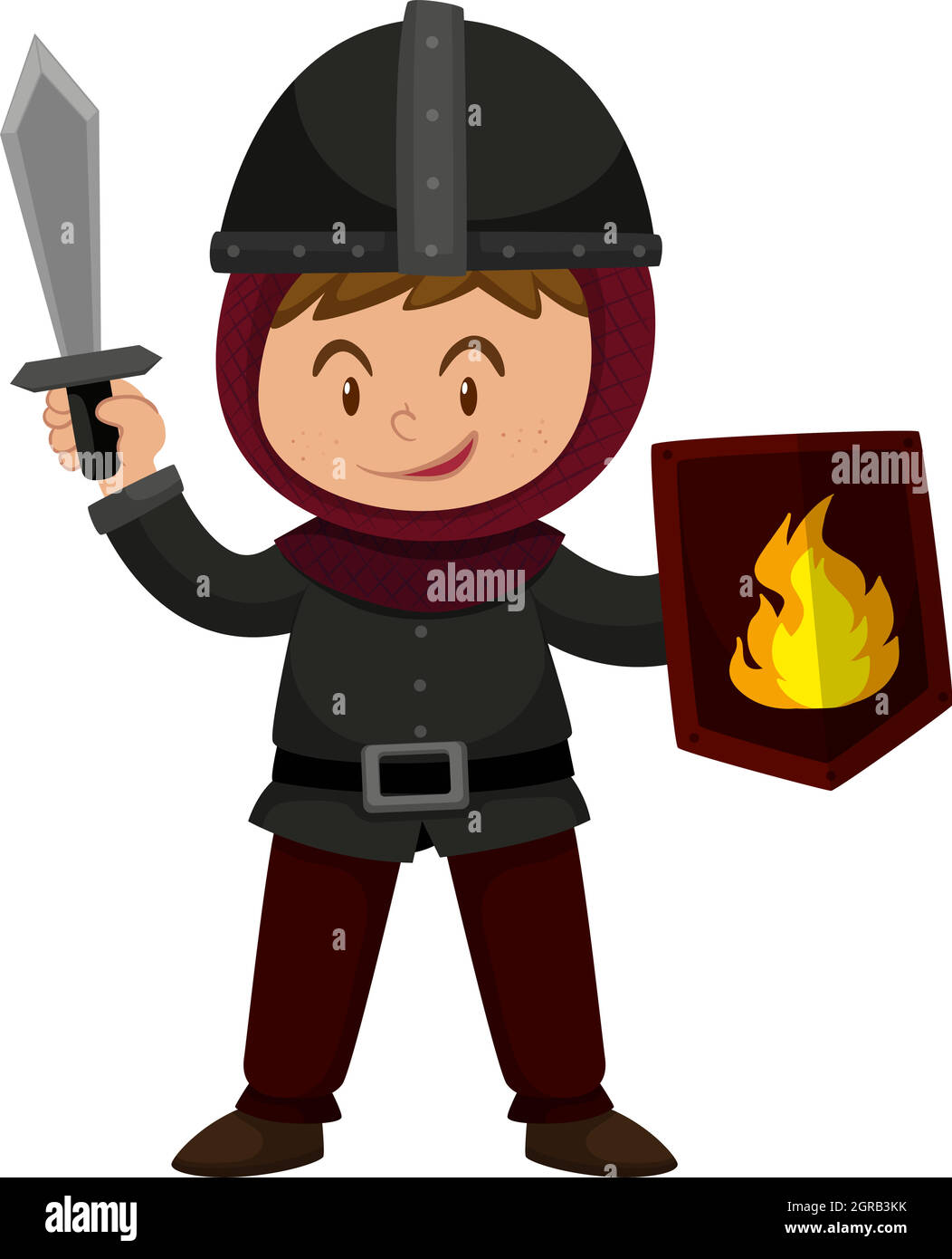 Knight holding child Stock Vector Images - Alamy
