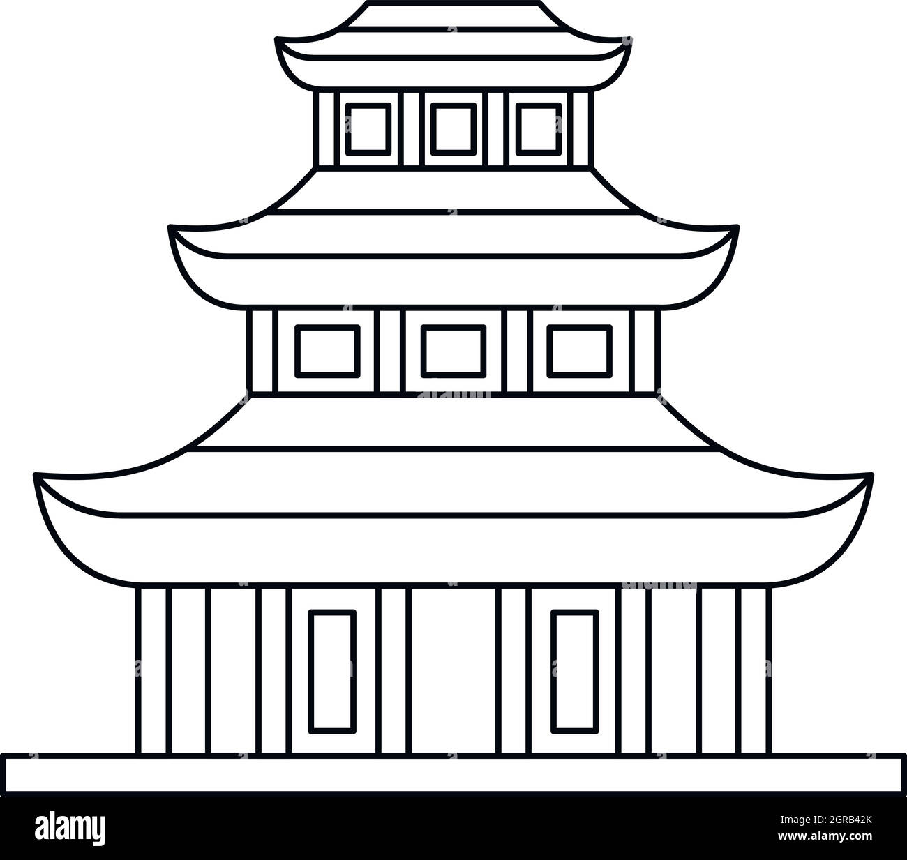 Temple asia pagoda style Stock Vector Images - Alamy