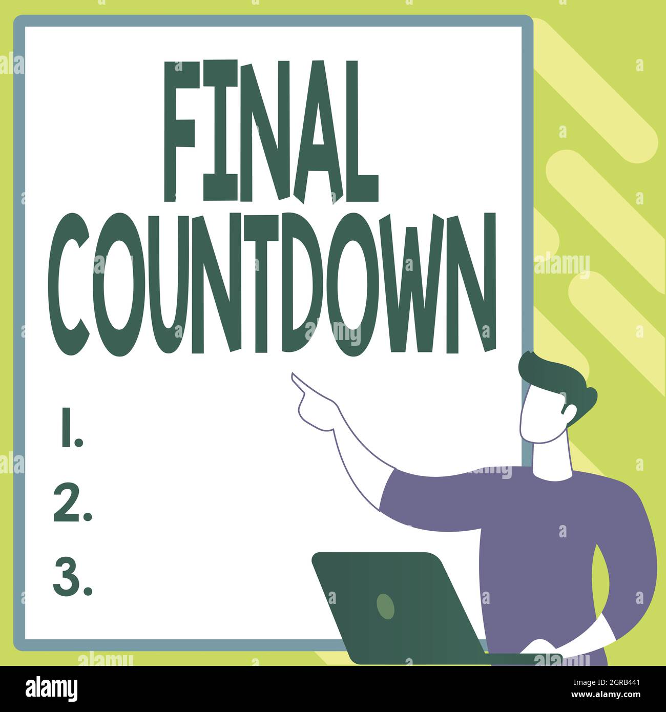 Sign displaying Final Countdown. Business idea Last moment of any work ...