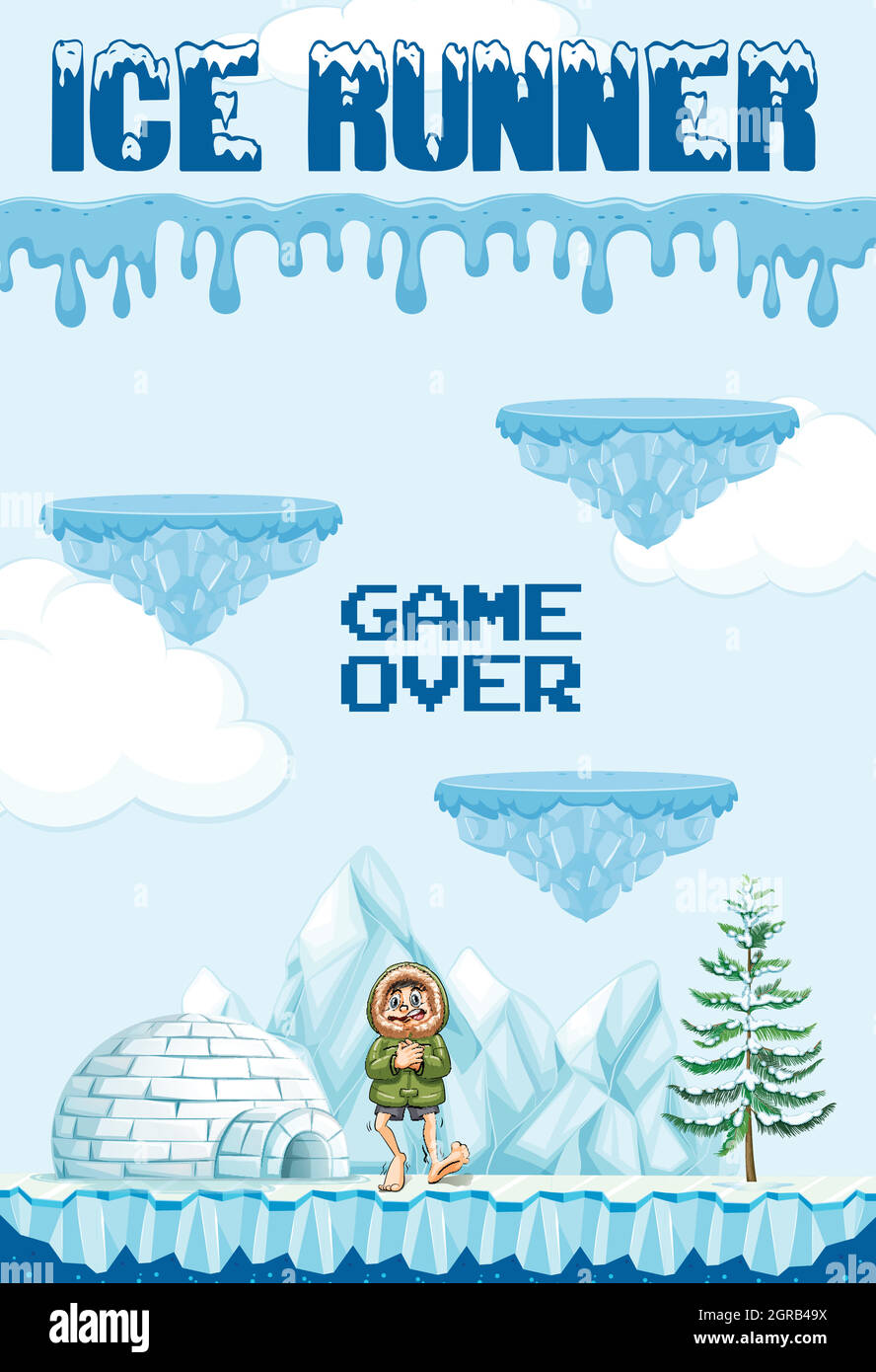 Ice Runner Game Element Stock Vector Image & Art - Alamy