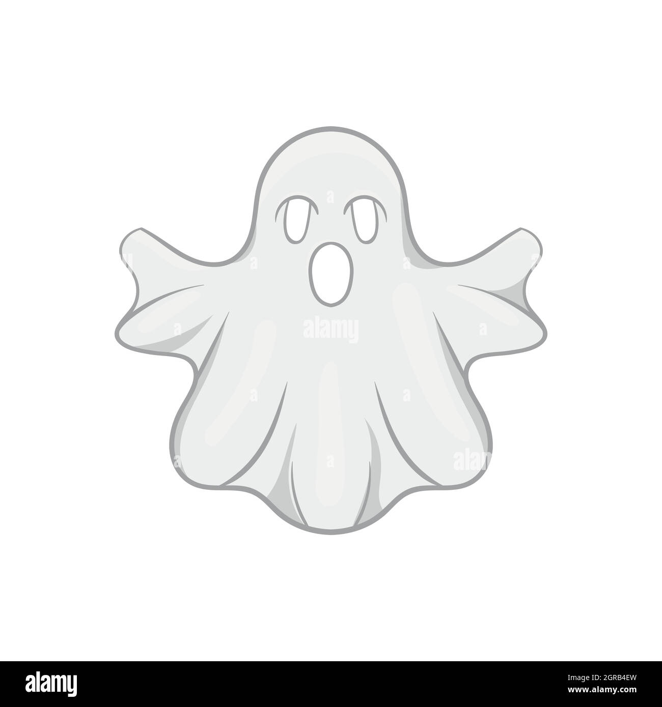 Cartoon white evil ghost Cut Out Stock Images & Pictures - Alamy