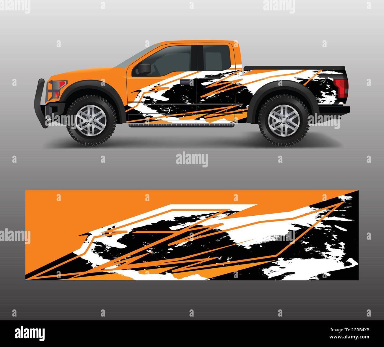 wrap graphic design vector for off road truck. Abstract sporty and ...