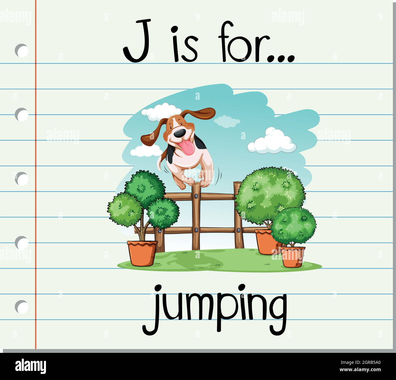 Flashcard letter J is for jumping Stock Vector Image & Art - Alamy