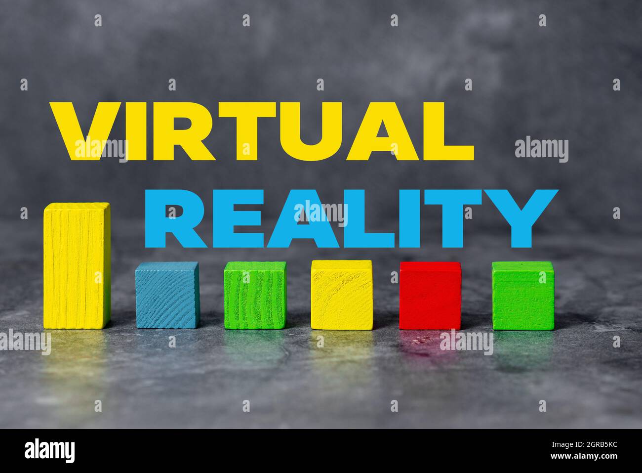Handwriting text Virtual Reality. Business overview an artificial ...
