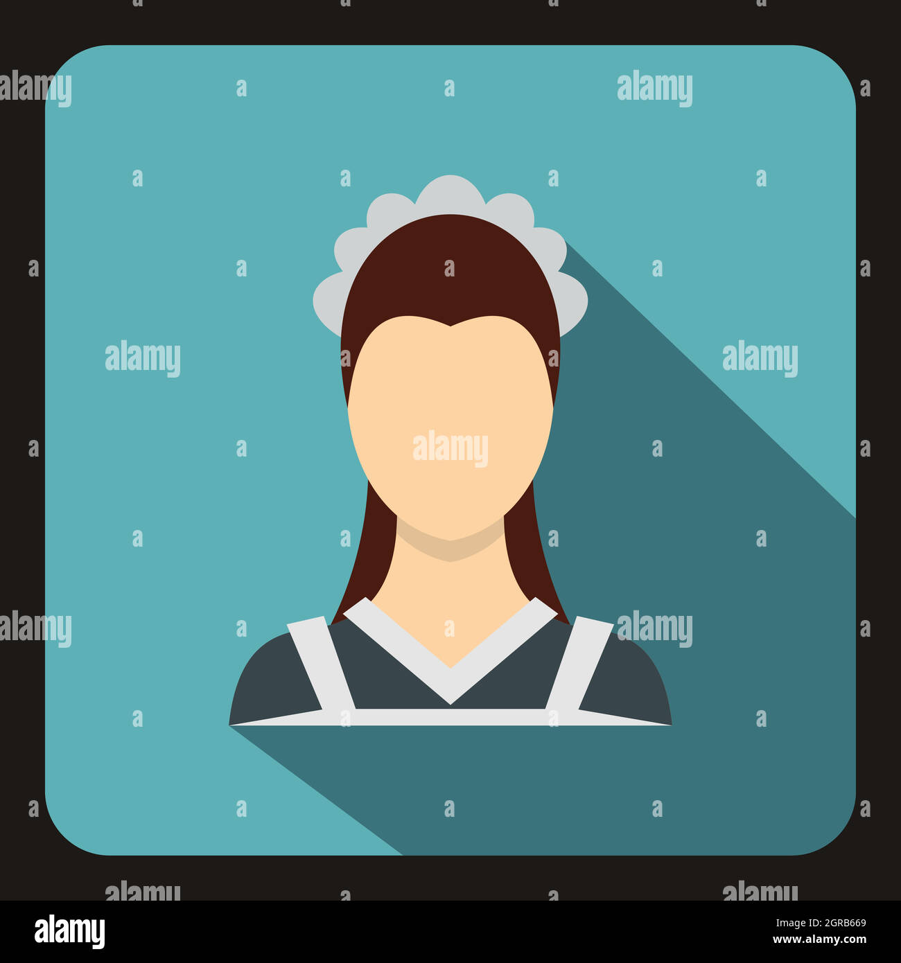 Maid icon in flat style Stock Vector Image & Art - Alamy