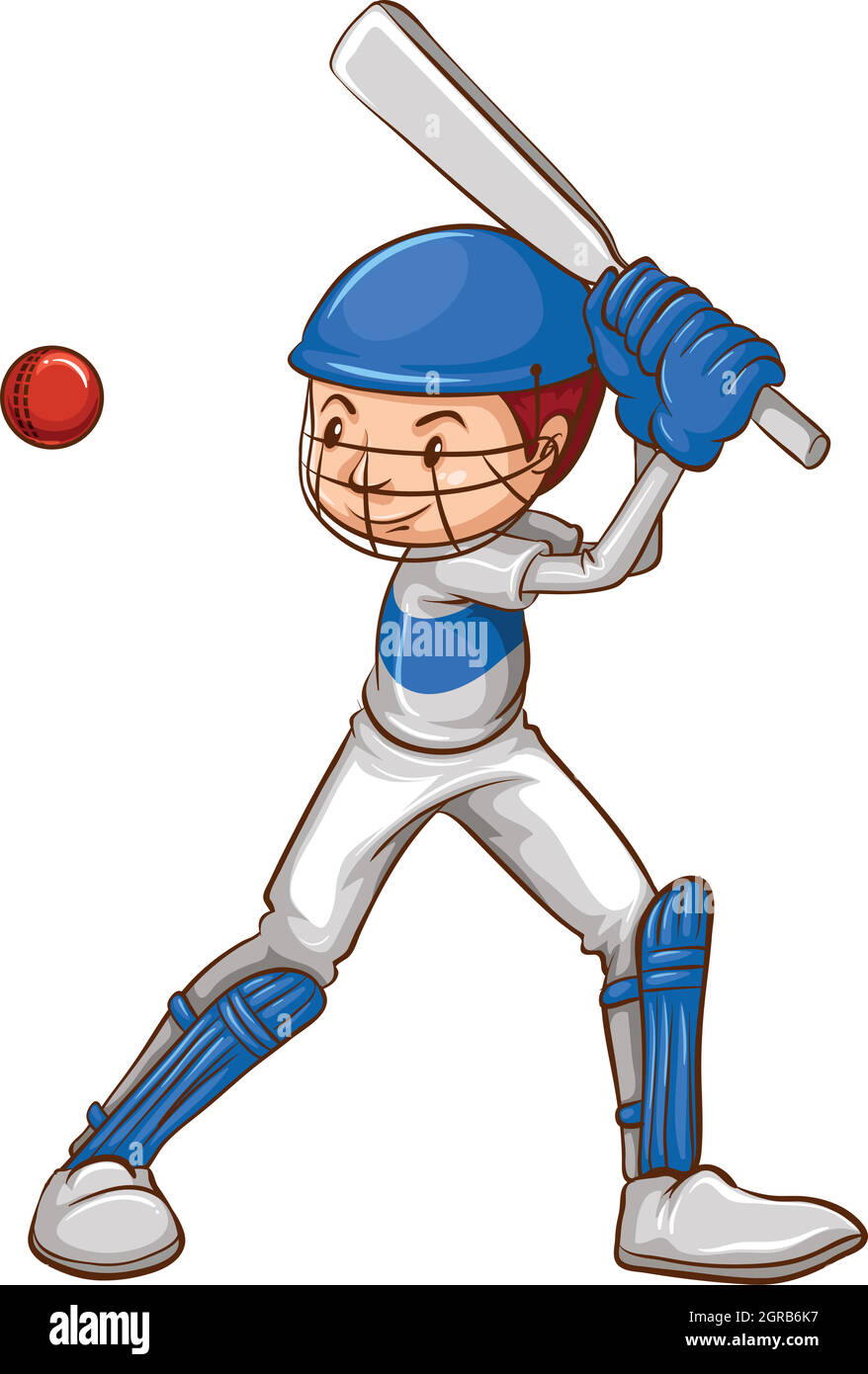 A sketch of a cricket player Stock Vector Image & Art - Alamy