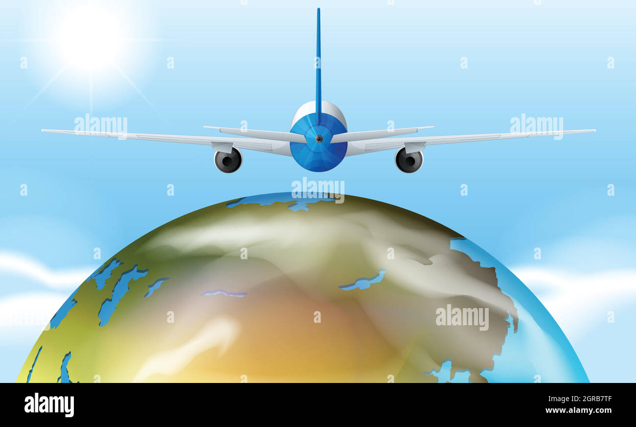 Cartoon airplane flying Stock Vector Images - Alamy