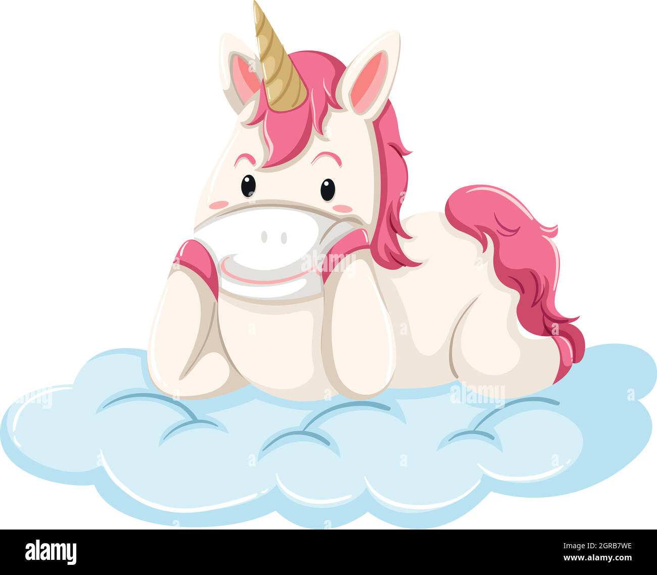 Unicorn on a cloud Stock Vector Images - Alamy