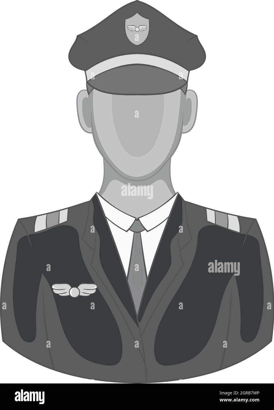 Pilot icon, black monochrome style Stock Vector Image & Art - Alamy