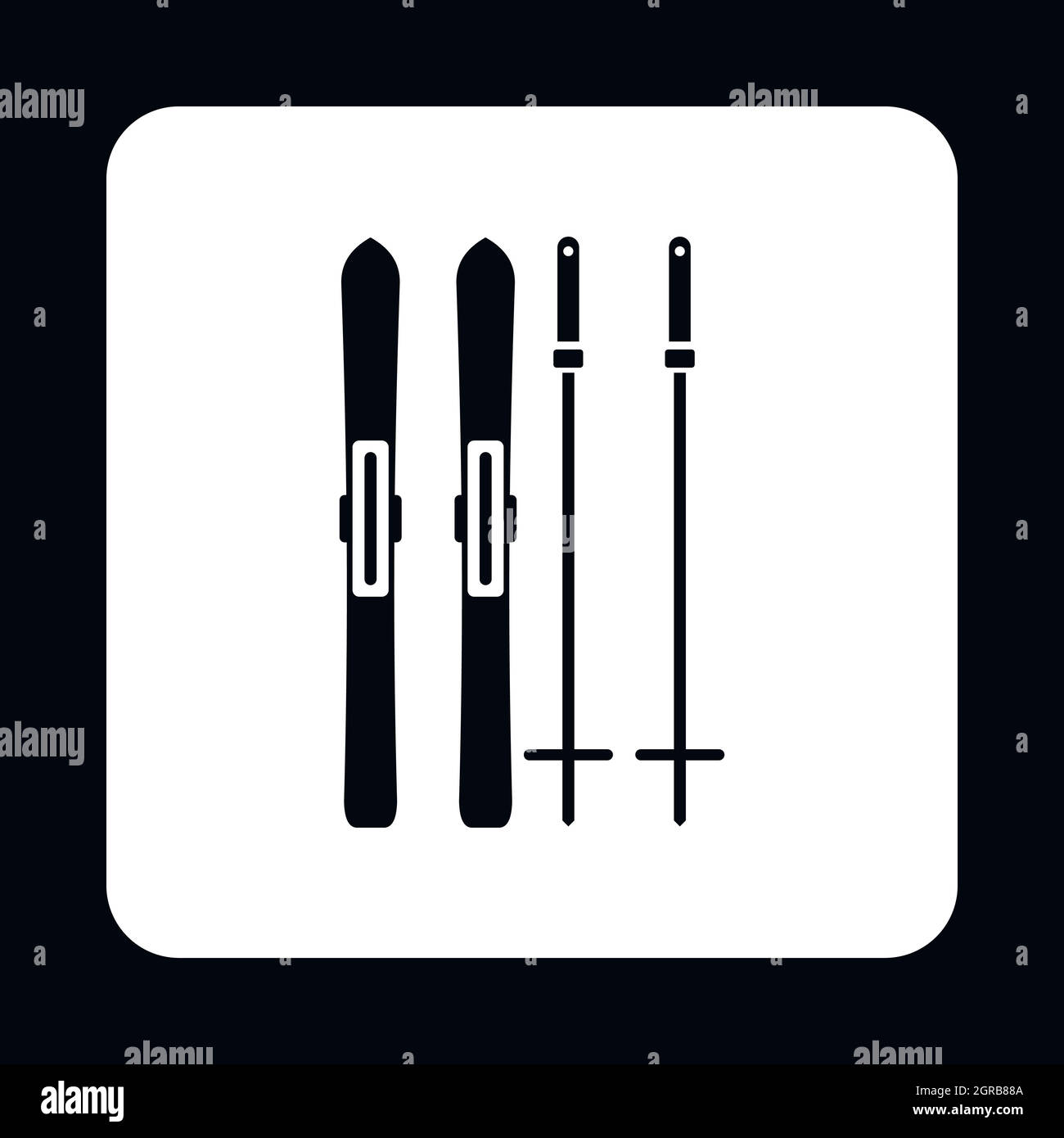 Pair of skis Stock Vector Images - Alamy