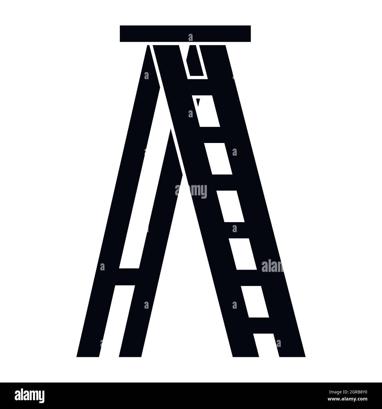 Wooden step ladder icon Cut Out Stock Images & Pictures - Alamy