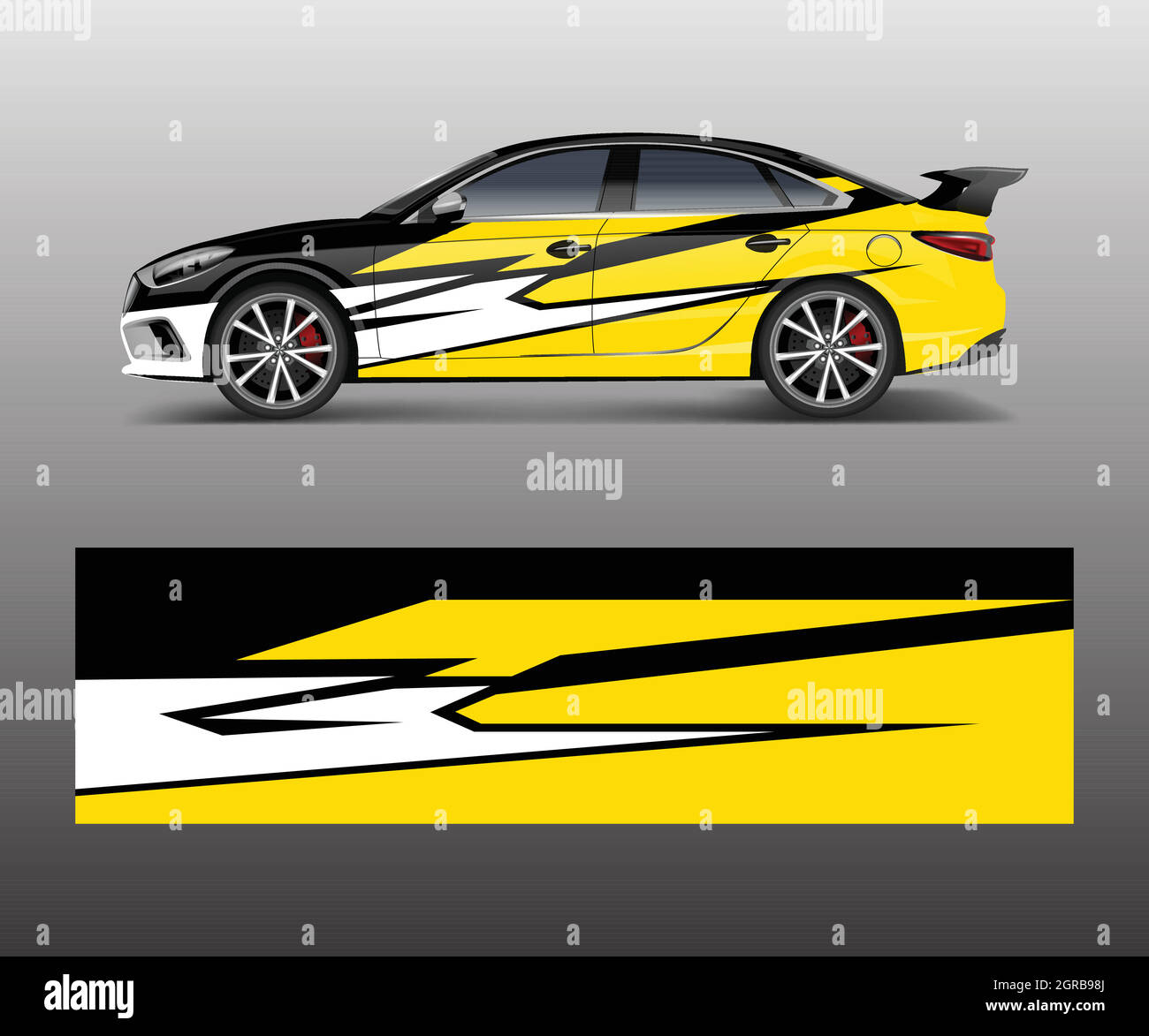 Abstract Sport racing car wrap decal and sticker design. vector eps10 ...