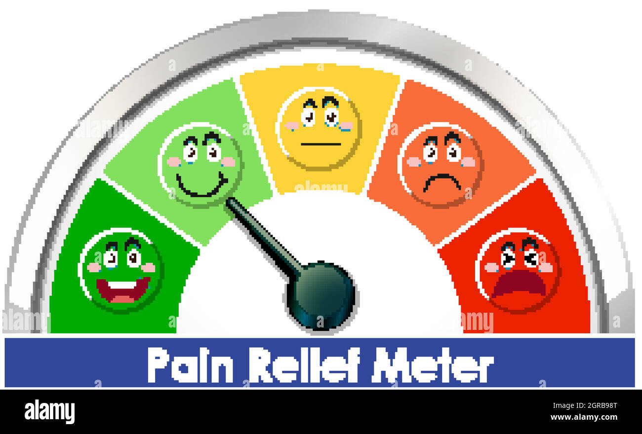 Diagram showing pain scale level with different colors Stock Vector ...