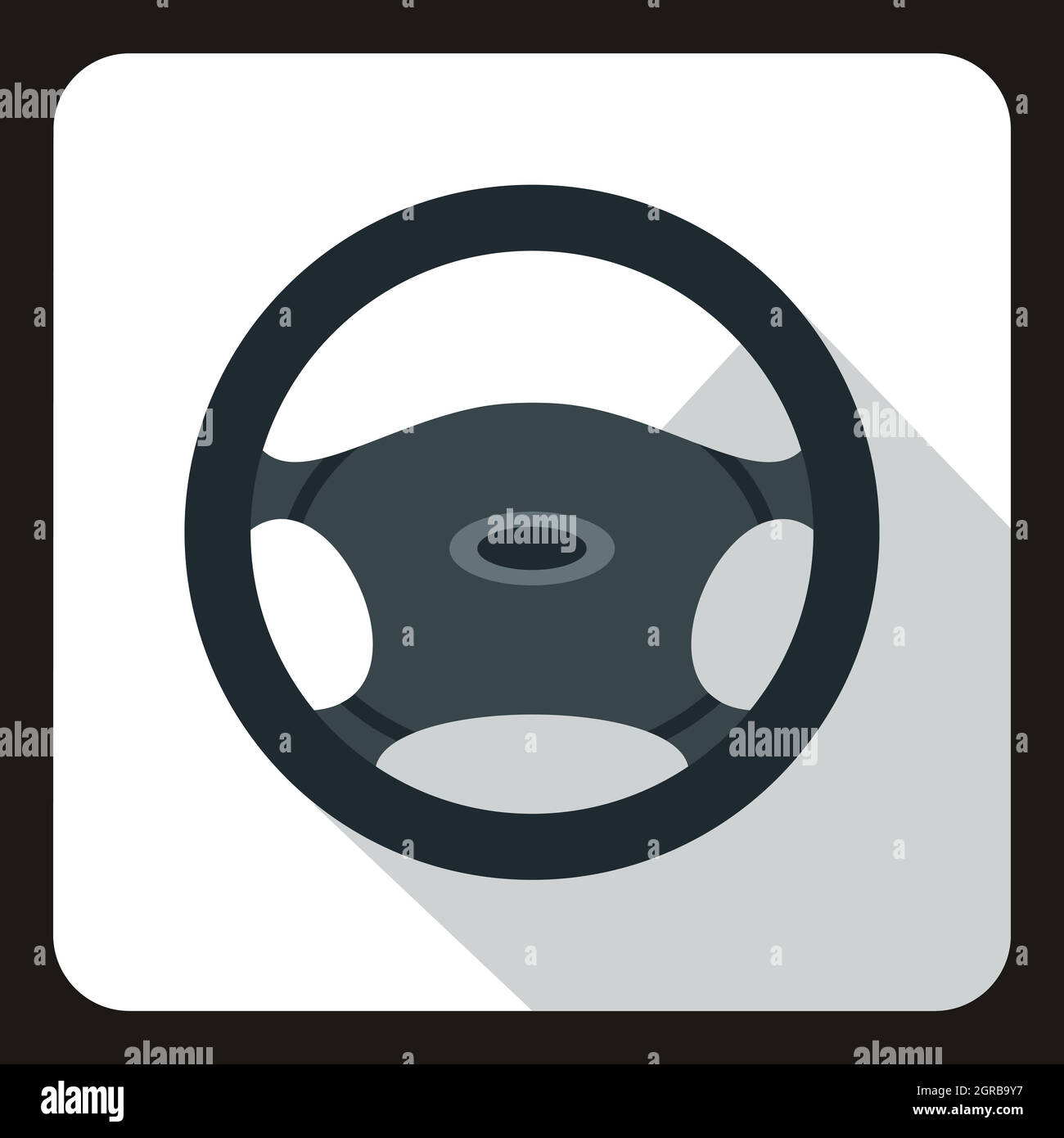 Steering wheel icon, flat style Stock Vector Image & Art - Alamy