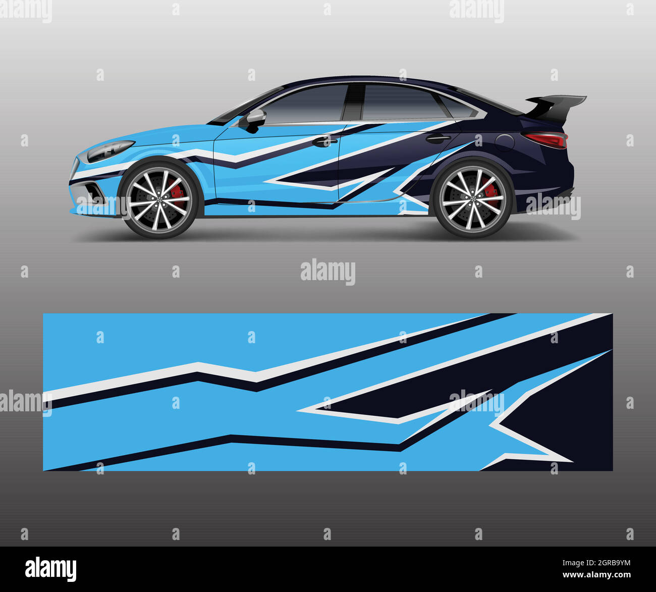 modern stripe for racing car wrap, sticker, and decal design vector ...