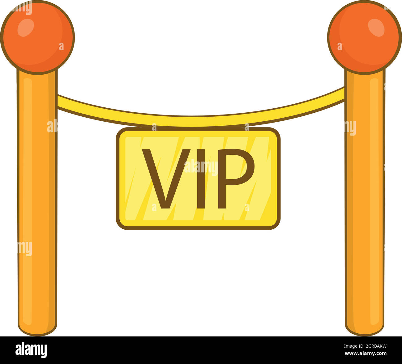 Decorative poles with tape for VIP icon Stock Vector Image & Art - Alamy