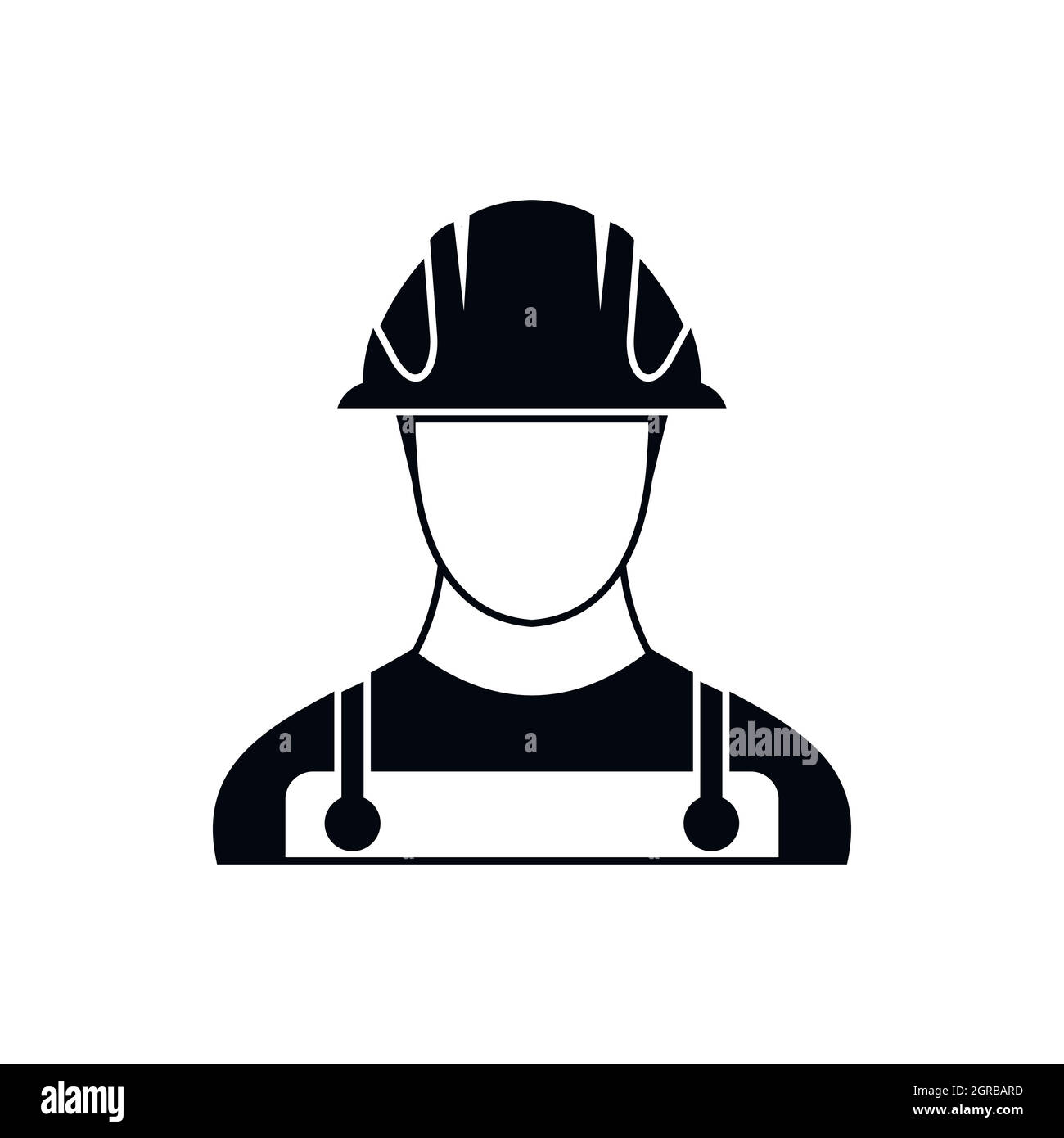 Builder icon in simple style Stock Vector Image & Art - Alamy