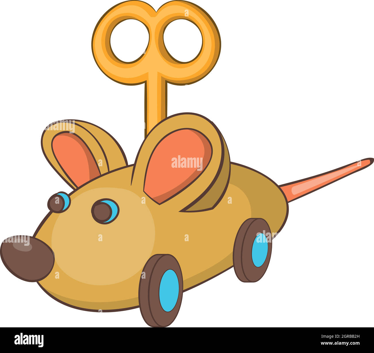 Clockwork mouse icon, cartoon style Stock Vector Image & Art - Alamy