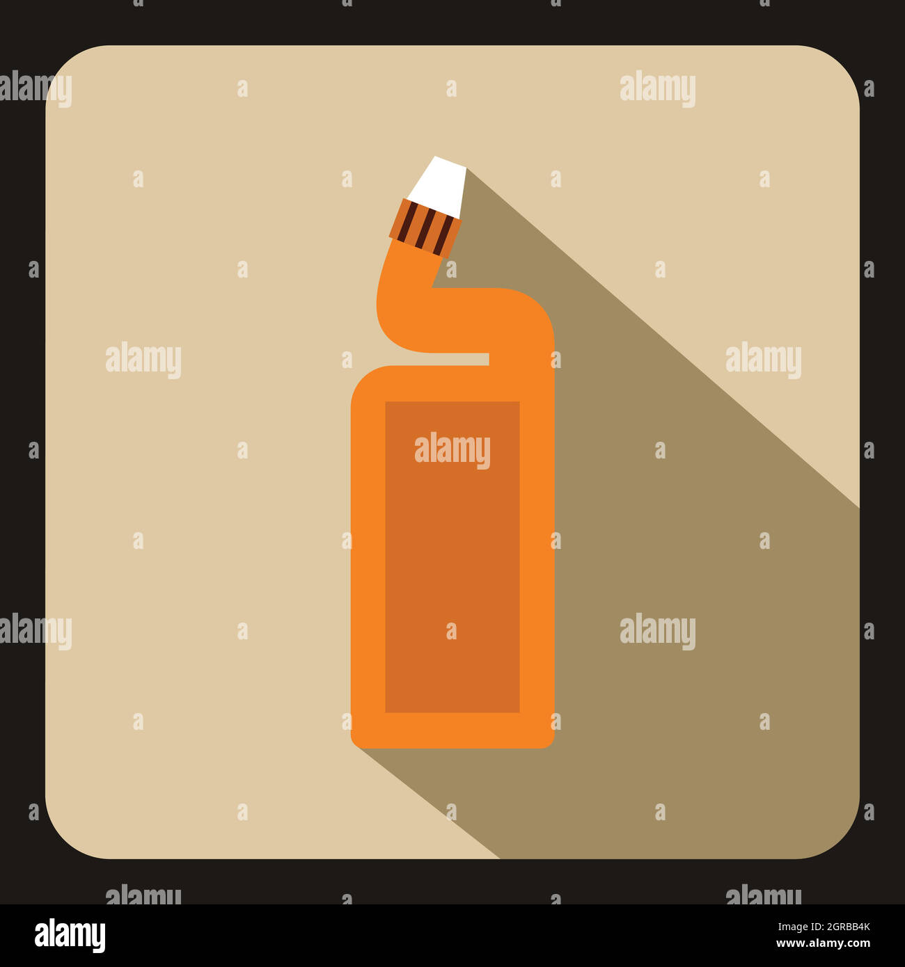 Orange plastic bottle of drain cleaner icon Stock Vector Image & Art ...