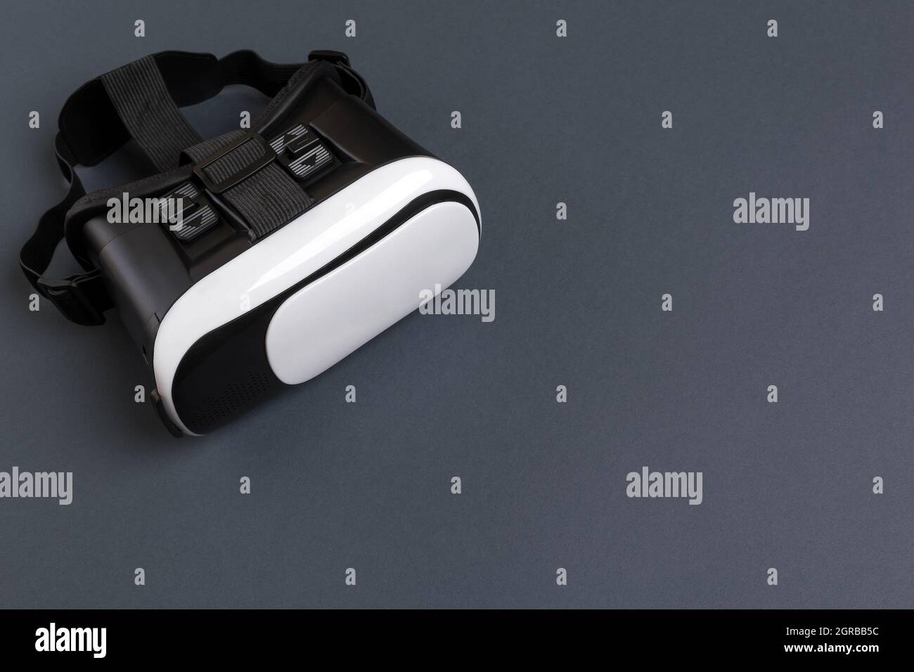 VR Glasses, Virtual Reality Headset, Top View, Isolated on Gray Stock ...